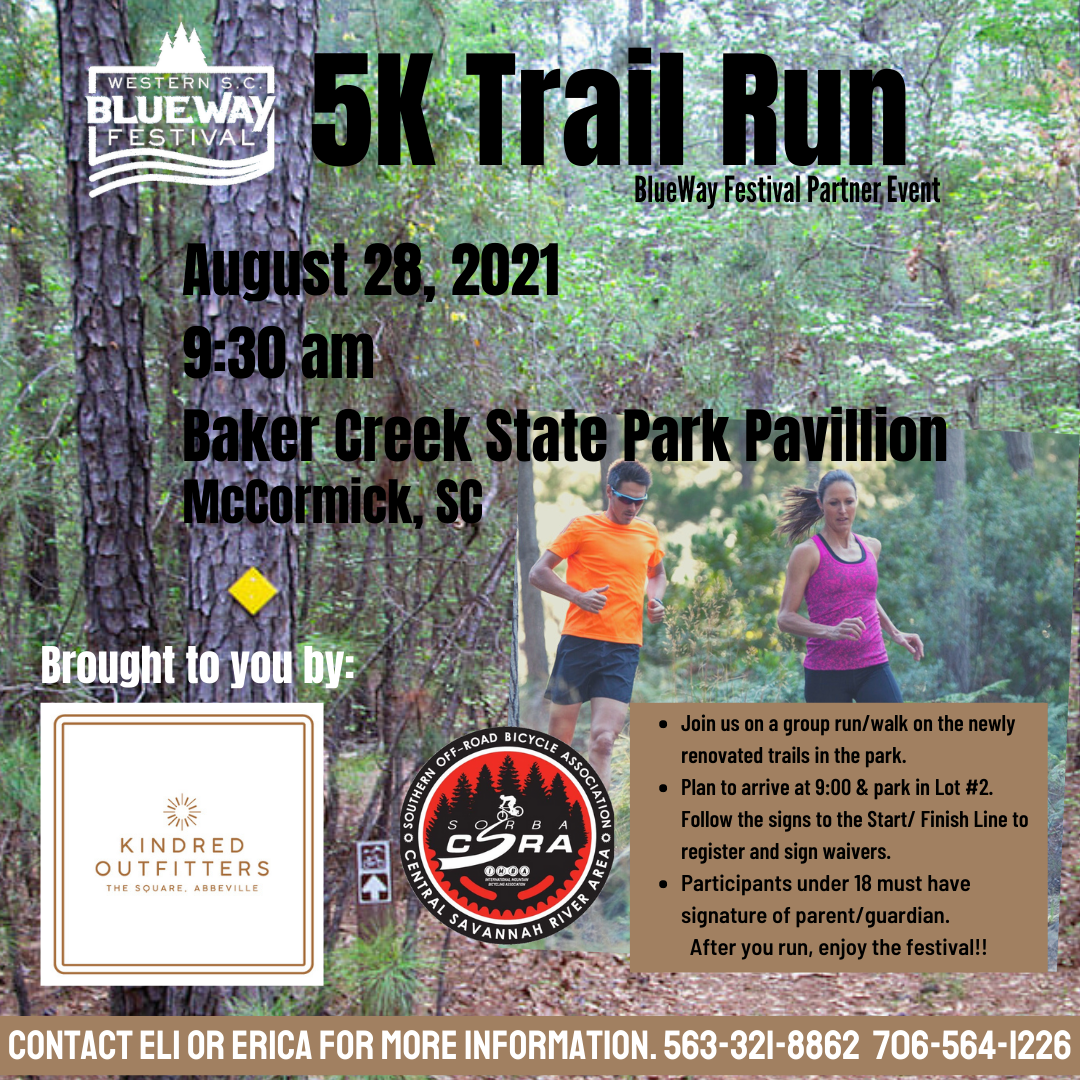 Blueway Trail Run – *FREE* Outdoor Festival – August 28, 2021 – Western ...
